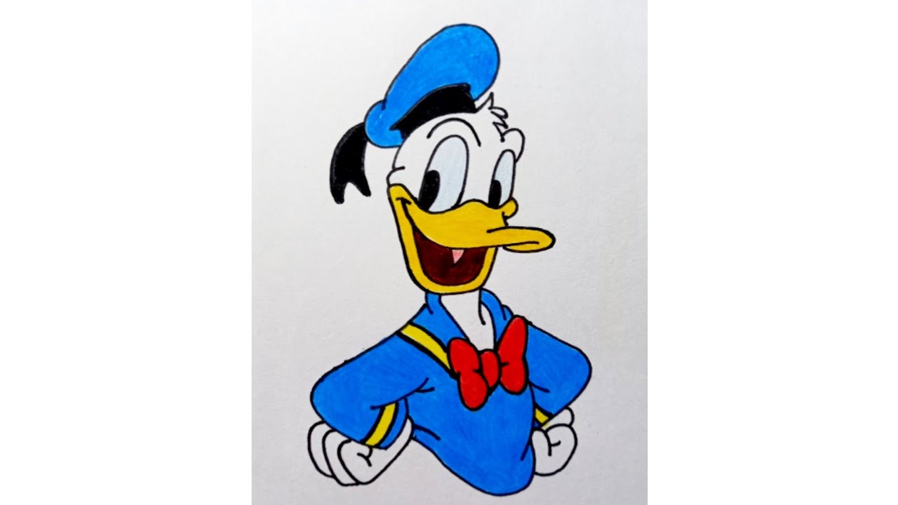Vamos desenhar o Pato Donald [ speed drawing ] - YouTube