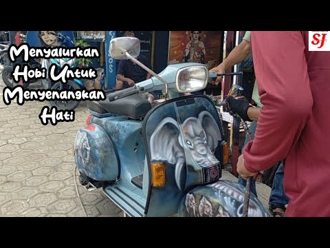 Motor Vespa Jadi Keren, Di Corat-coret/Lukis Airbrush Oleh Seniman ...
