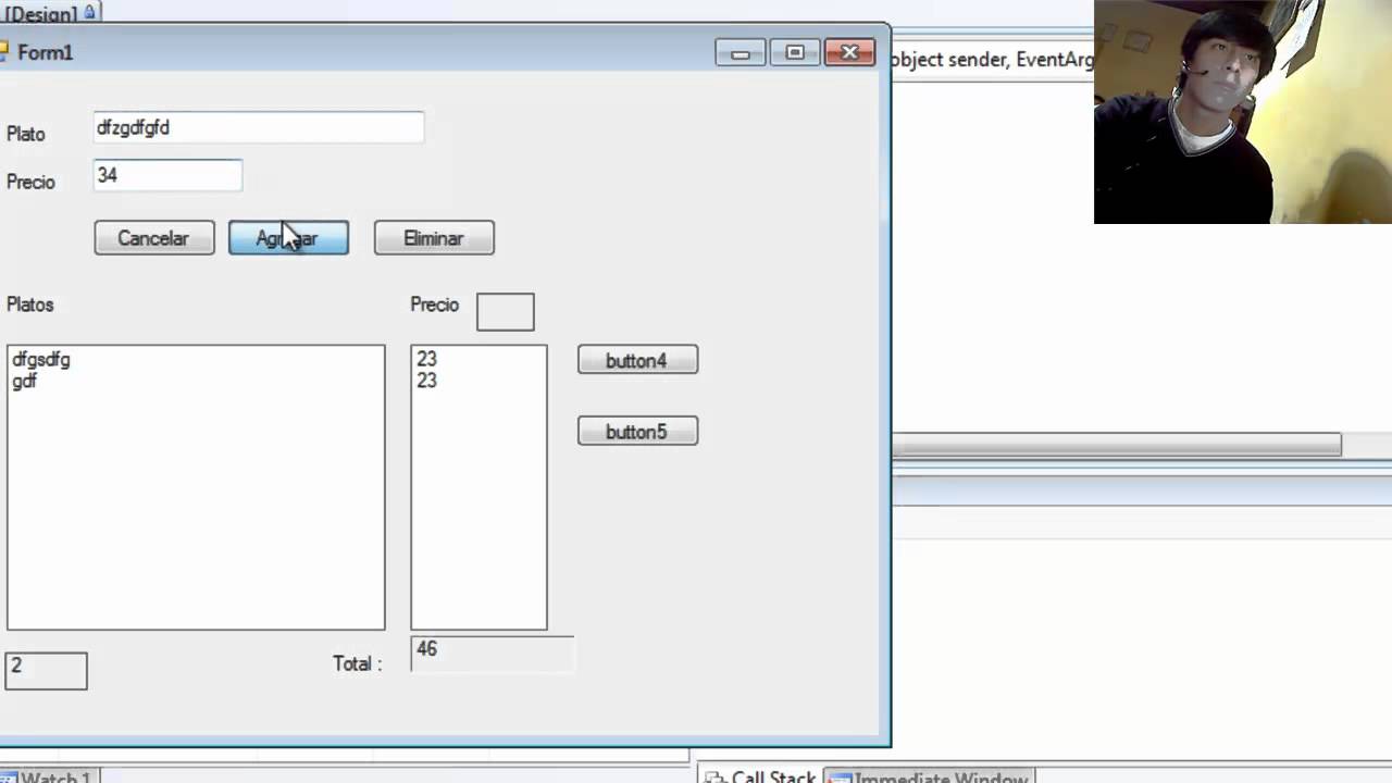 Usando Métodos para crear una Orden de Menú en Visual Studio (2/2 ...