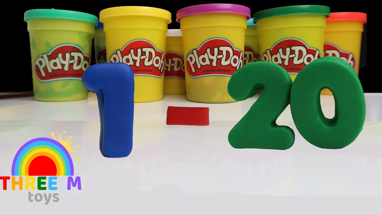 Numbers 1-20 with PLAY DOH (Stop motion for kids video) - - ThreeM Toys ...