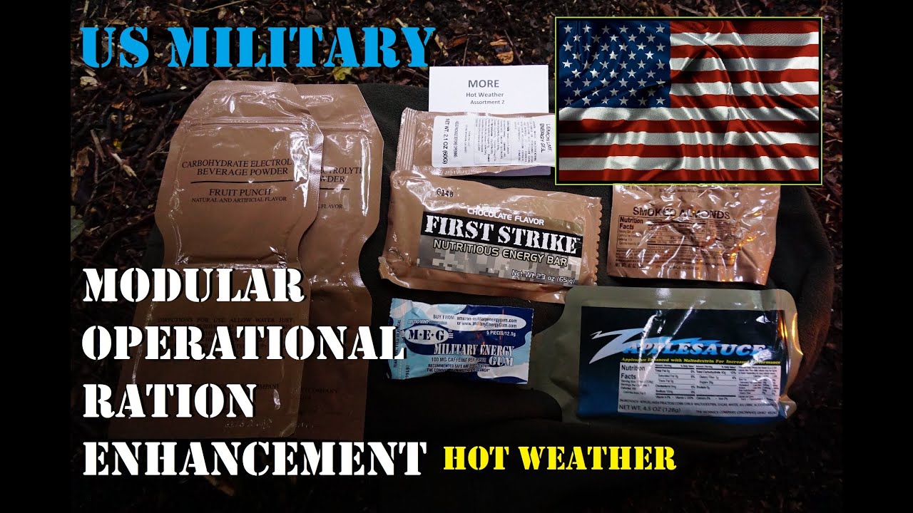 US military Modular Operational Ration Enhancement (MORE) MRE Hot ...