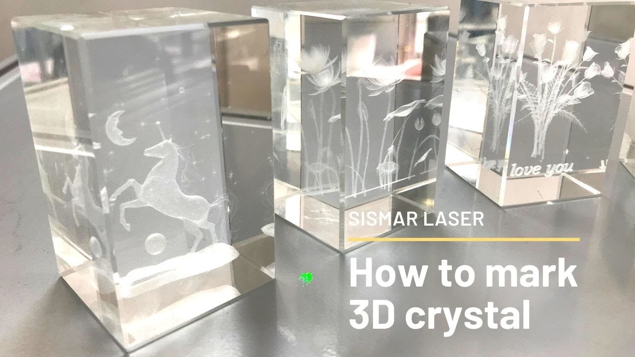 3D crystal laser marking machine | Green laser marking machine - YouTube