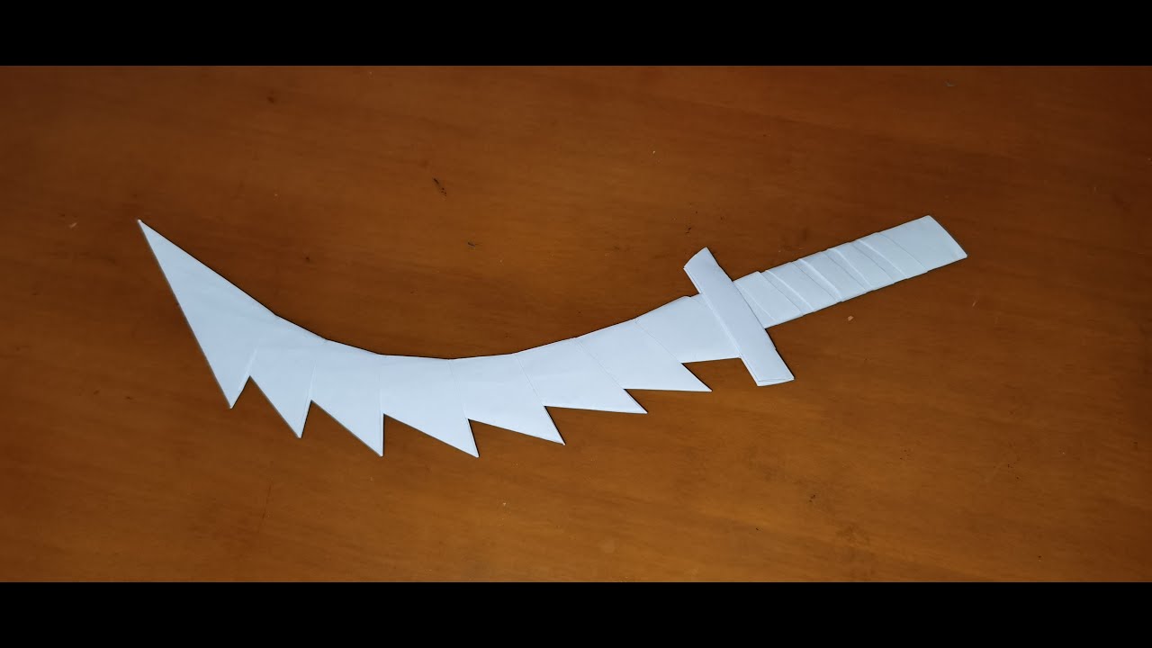 DIY Paper Scimitar ! A4 - YouTube