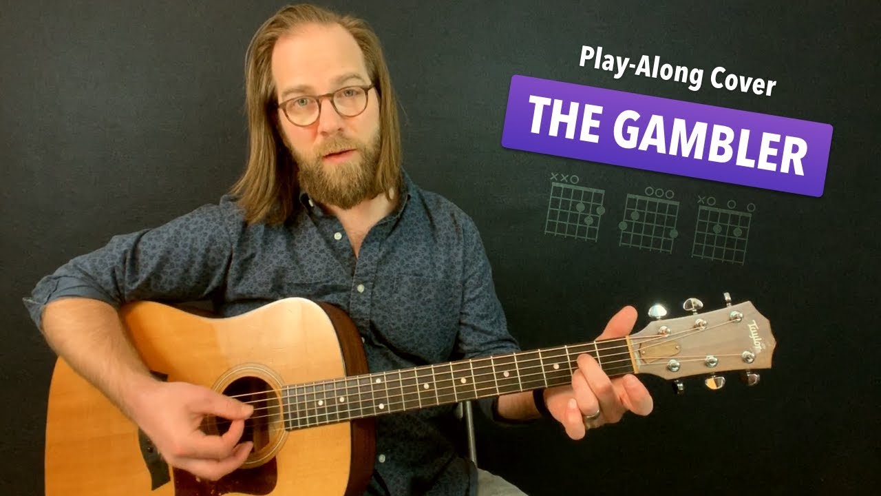 🎸 The Gambler • Play-along cover (easy, no capo) – Kenny Rogers - YouTube