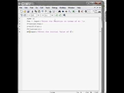 Matlab Basics Tutorial-9:Numerical Methods [Newton - Raphson] - YouTube