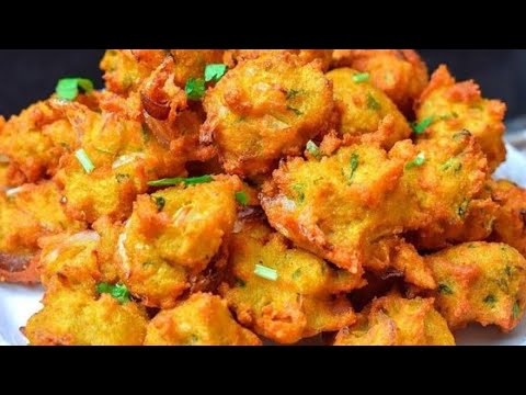 Bhajiya Recipe In Hindi (बेसन के पकोड़े बनाने की विधि) Besan Pakora ...