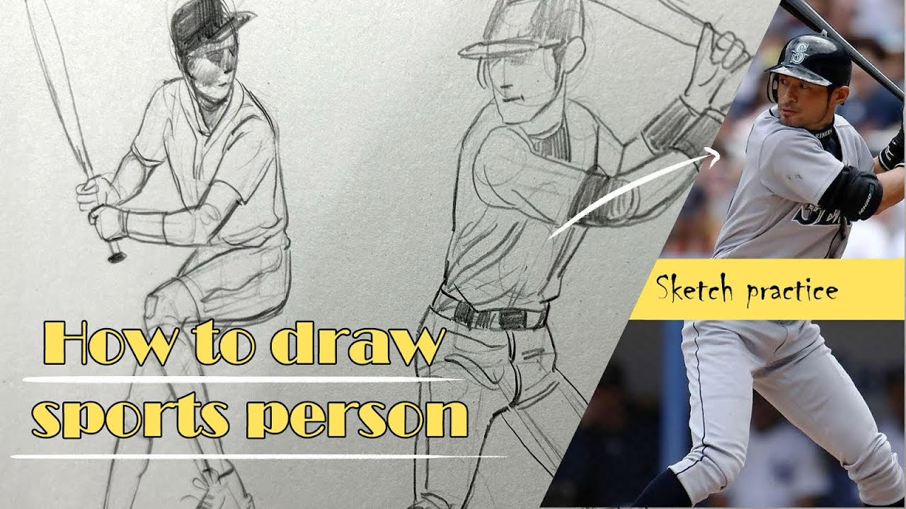 How to draw sport person | simple anatomy (Drawing practice) - YouTube