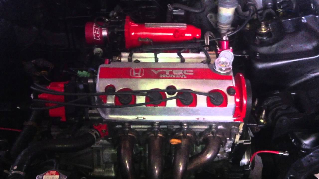 d15b7 vtec 1st start - YouTube