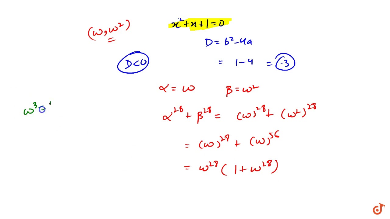 if ` alpha` and `beta` are the roots of the equation `x^2+x+1=0` then ...