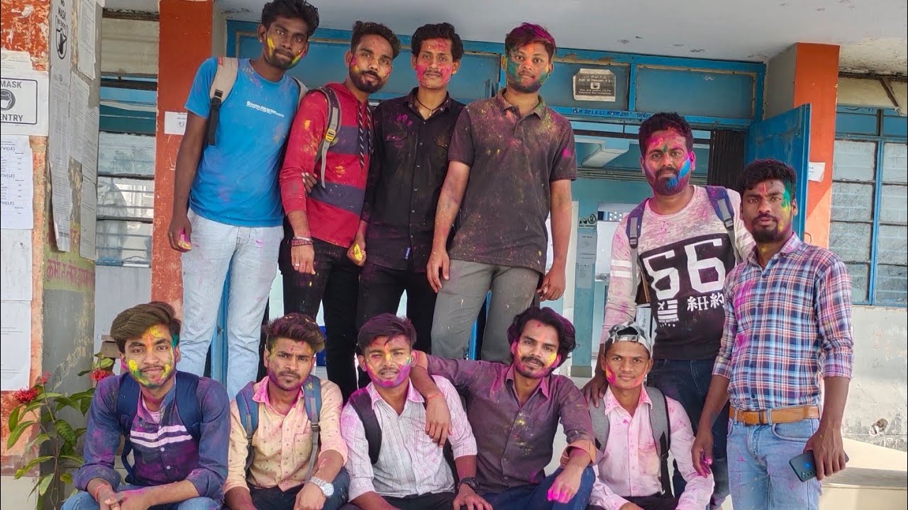 holi celibration|| in college GP Chapra|| with dear friends - YouTube