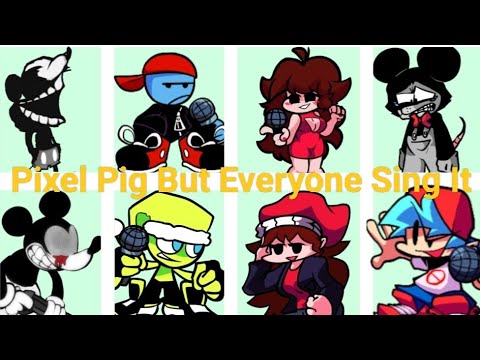 Friday Night Funkin - Pixel Pig But Every Turn Different Character Sing It [FNF Mod] - YouTube