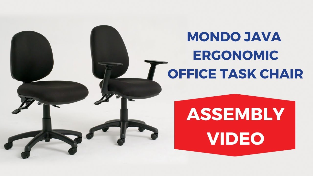 Mondo Java Medium Back Commercial Use Ergonomic Office Task Chair - Assembly Video - YouTube