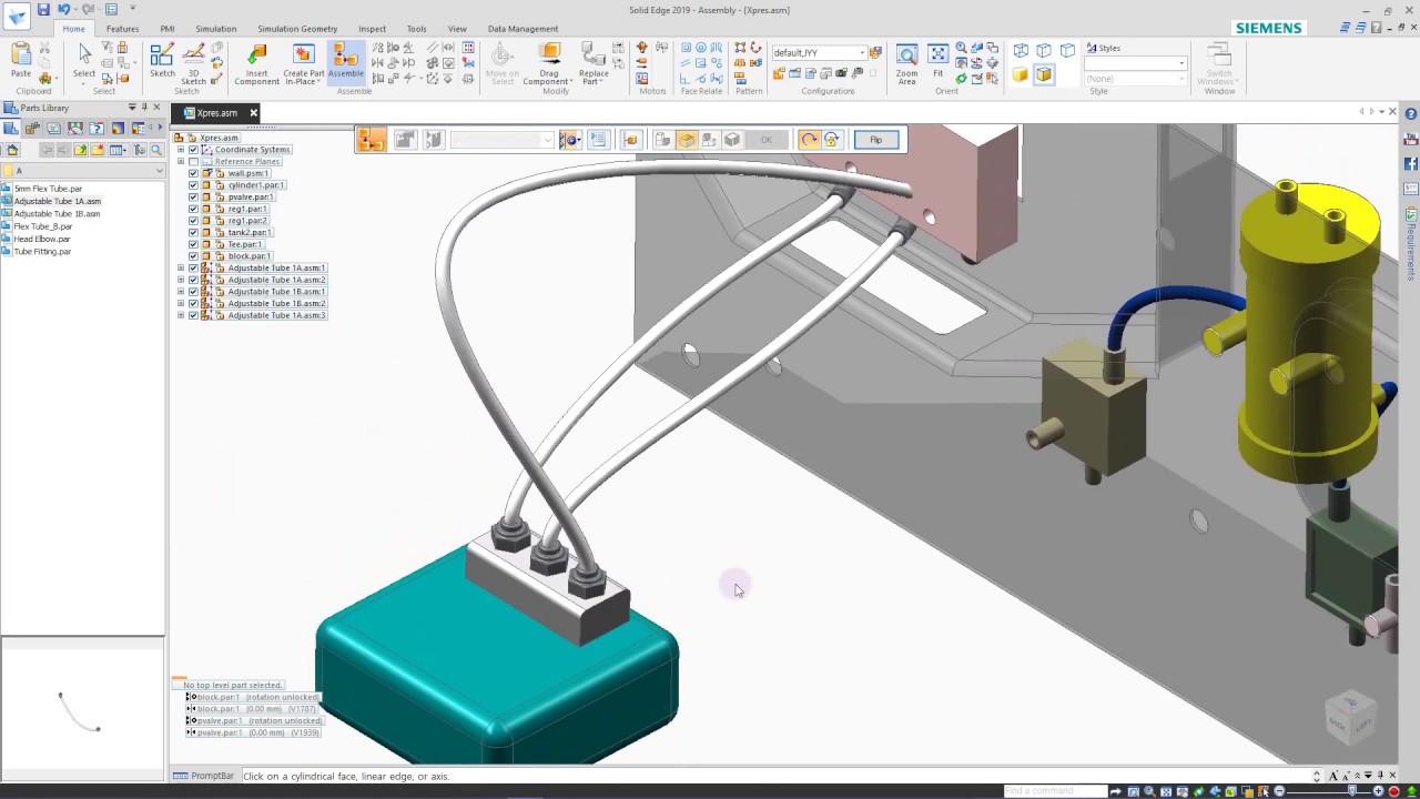 Solid Edge Adjustable Tube (1) - YouTube