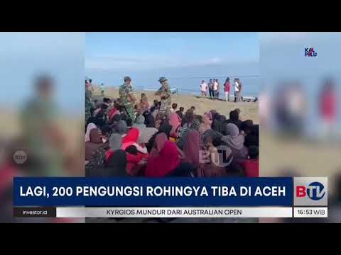 Lagi, Ratusan Pengungsi Rohingya Mendarat di Aceh - YouTube