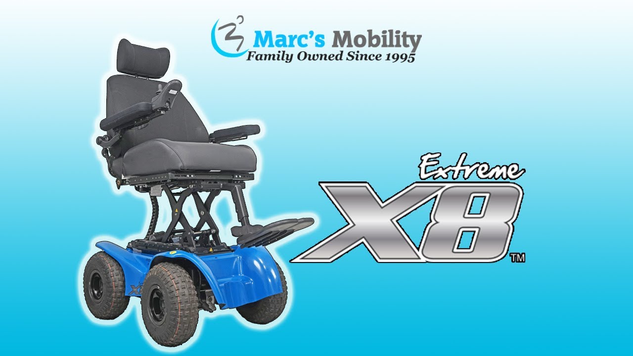 Extreme X8 Powerchair with 12" Seat lift and Electric Tilt - Review ...