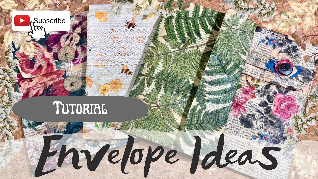 Build a Journal - 4 Envelope Ephemera Ideas using up gift wrap - YouTube