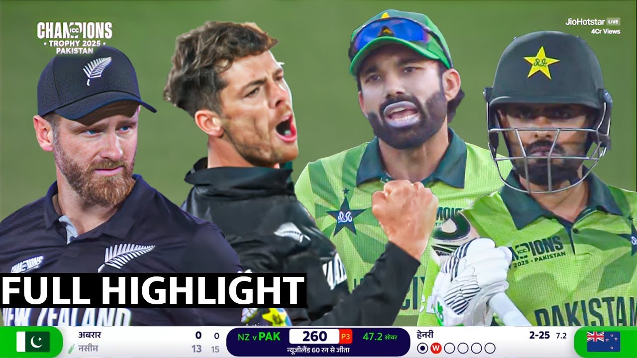 Pakistan vs New Zealand Full Highlights, Pak vs NZ Champions Trophy ...