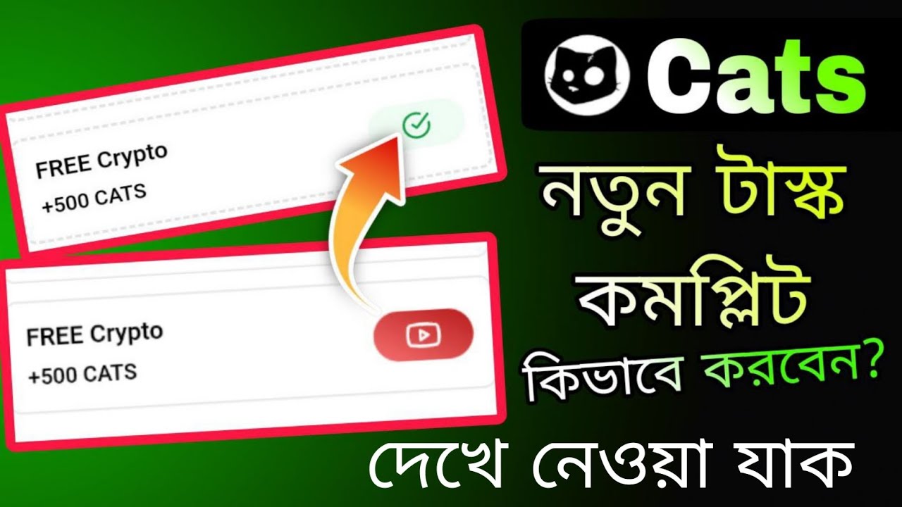 Cats Free Crypto Video Code in Bangla || Cats free crypto | cats free crypto video code | Liton ...