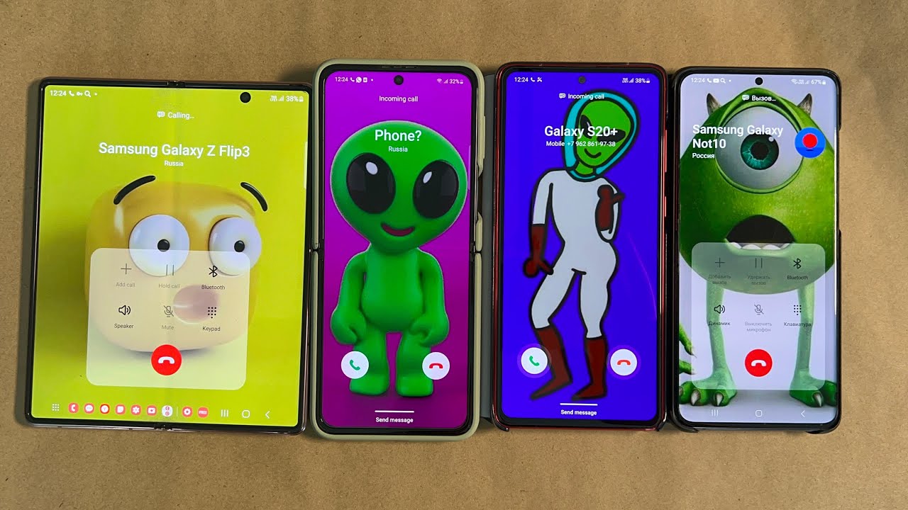 Cartoon monsters Incoming Calls Samsung Galaxy Fold & Note 10 & S21 ...