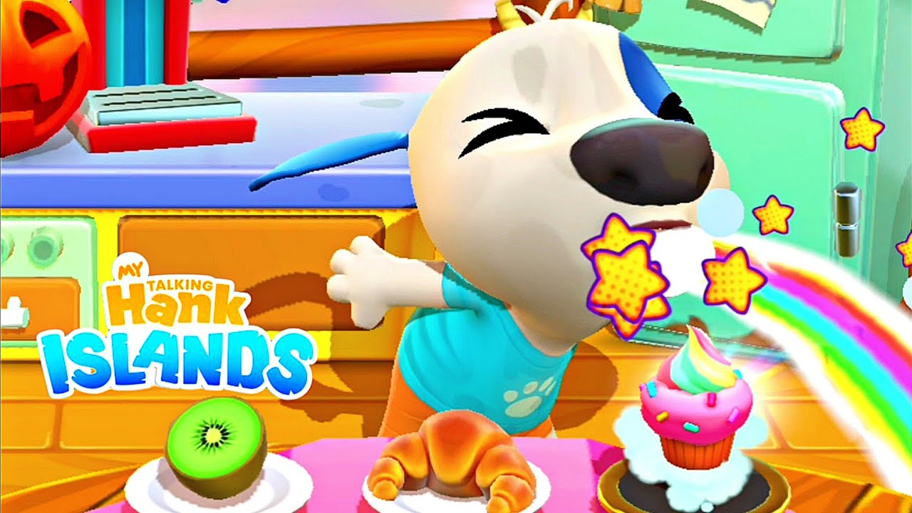 Mukbang Time with Hank! 🍖🍟 ASMR Food Fest on My Talking Hank Islands ...