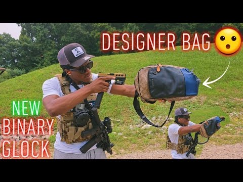 Shooting P80 Glock 19 Through A Designer Bag! 😳 W/ A BINARY Glock ...