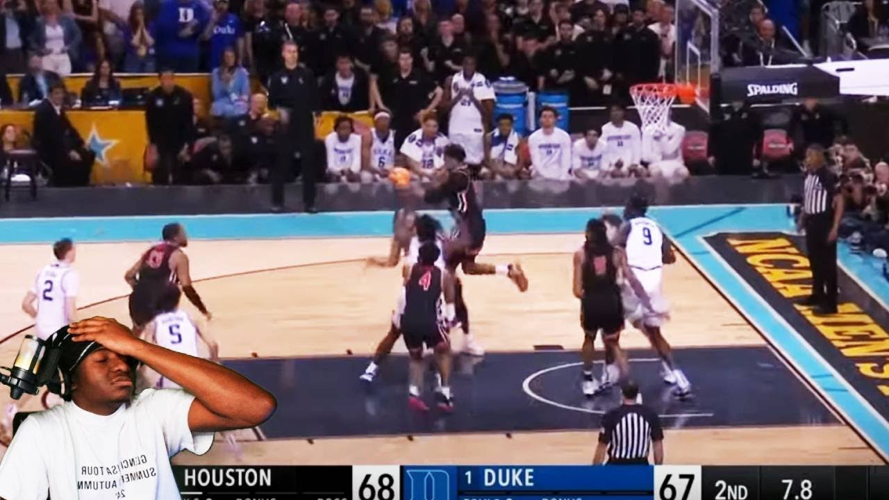 BIGGEST CHOKE?!! Duke vs. Houston WILD Ending in Final Four REACTION ...