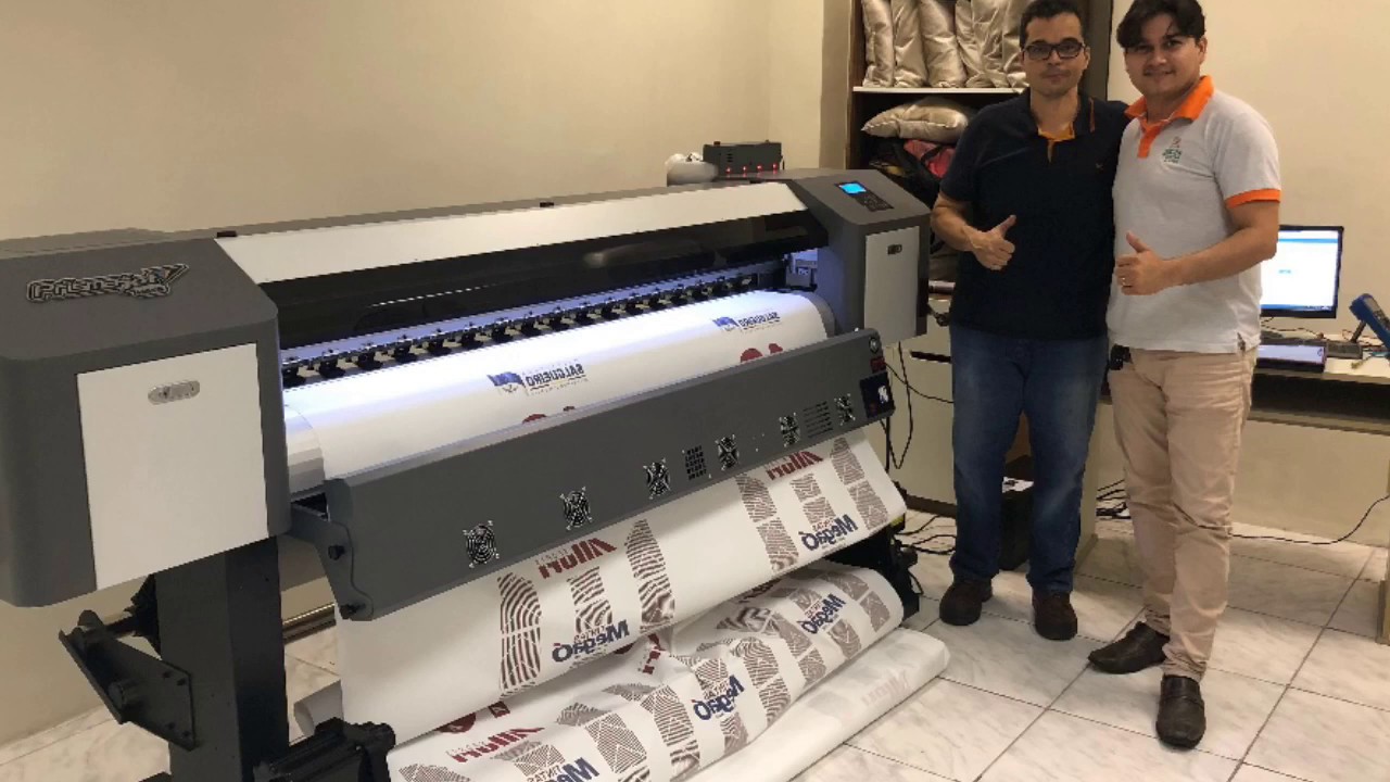 Instalação plotter sublimática New Prismajet DX 1601w - YouTube