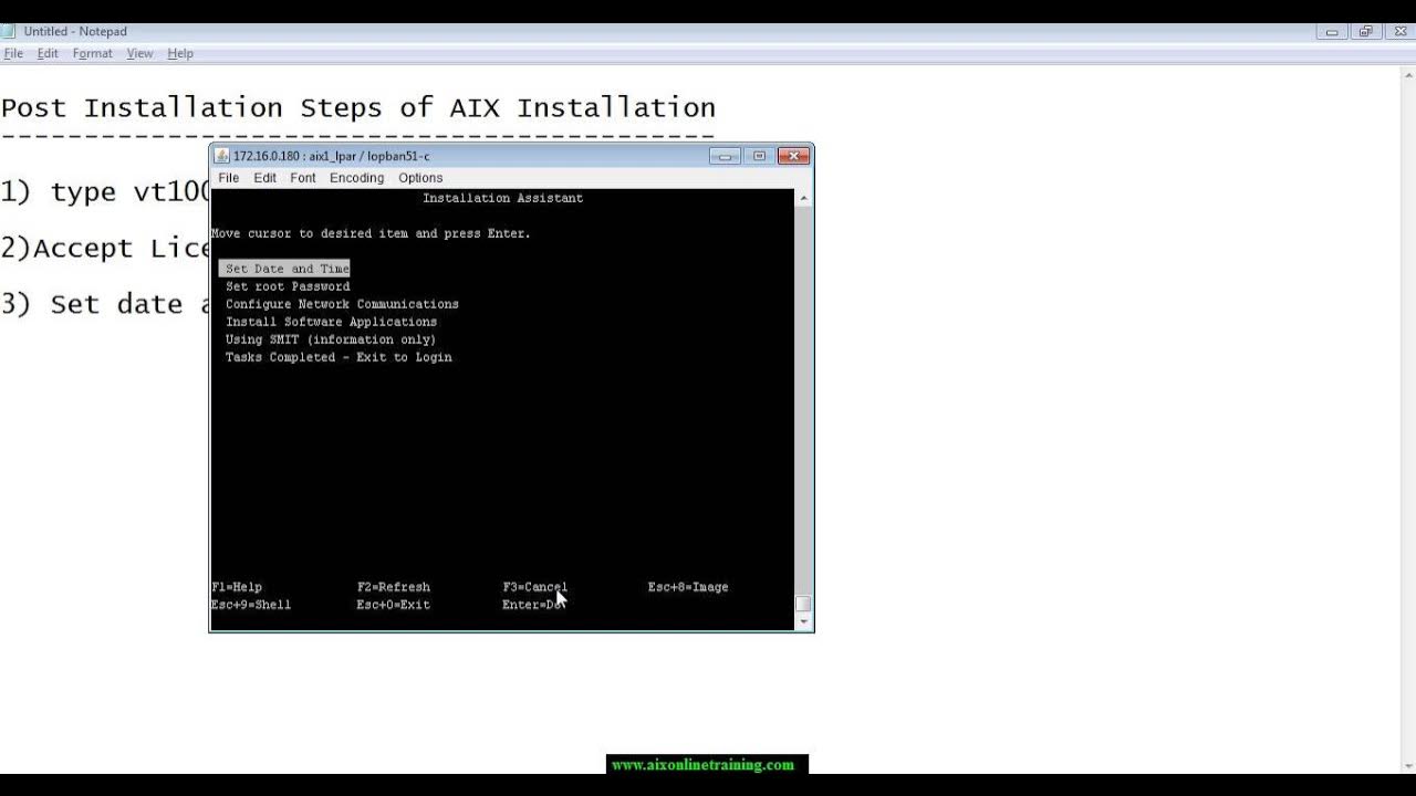 aix installation on lpar Part 2 - YouTube