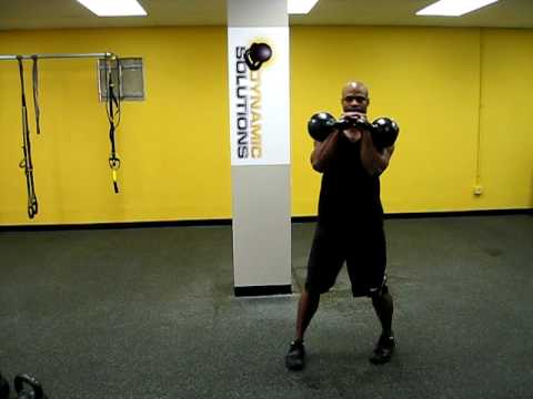 Double Racked Kettlebell Transverse Squat - YouTube