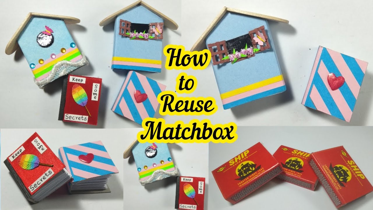 🎀How to reuse old Matchbox🎁| make a keychain | with cute gift🎁 in ...