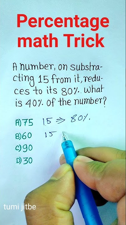 Percentage Short Trick | Percentage Math Trick | How to Solve ...