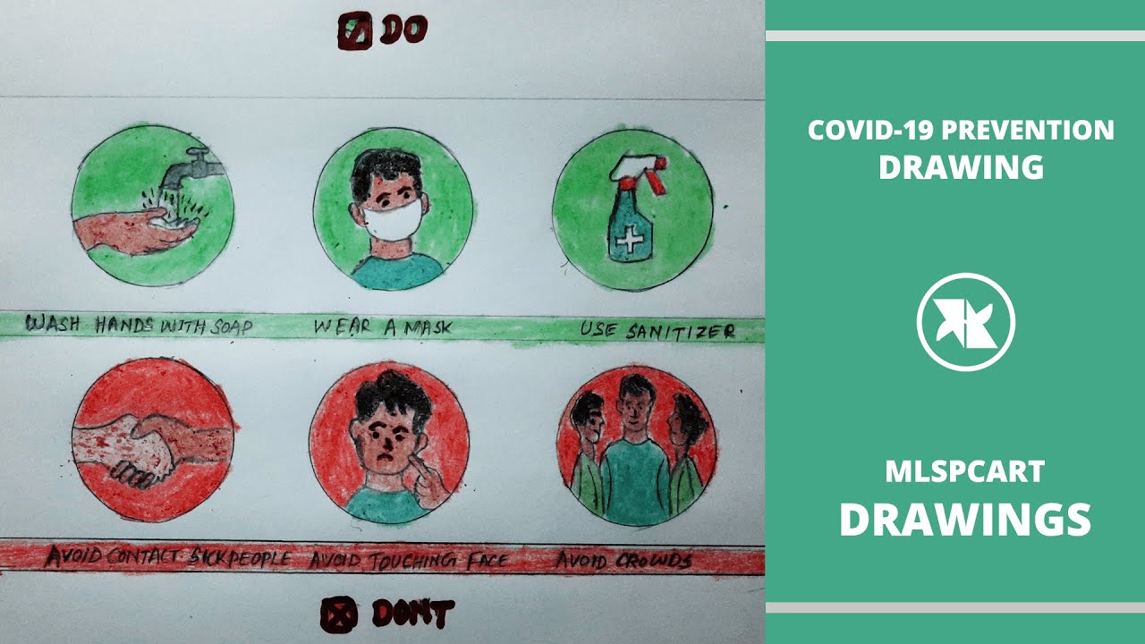 Coronavirus Prevention Awareness Poster Drawing | COVID 19 Awareness ...