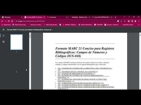 Formato MARC 21 Conciso para Datos Bibliográficos - YouTube