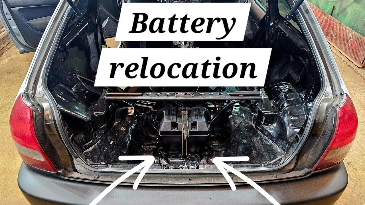 B series vtec turbo build pt 10 - Battery relocation - YouTube
