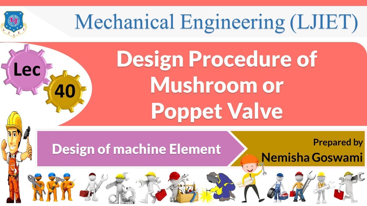 L 40 Design Procedure of Mushroom or Poppet Valve I Design of machine ...