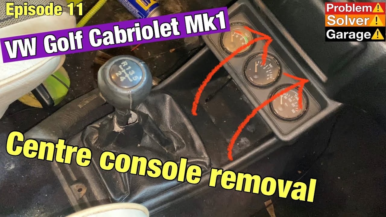VW Mk1 Centre console removal. Volkswagen Cabriolet Mk1 centre console ...