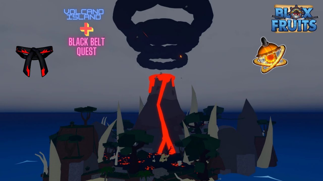 How to summon volcano island + Black dojo belt quest #bloxfurit - YouTube