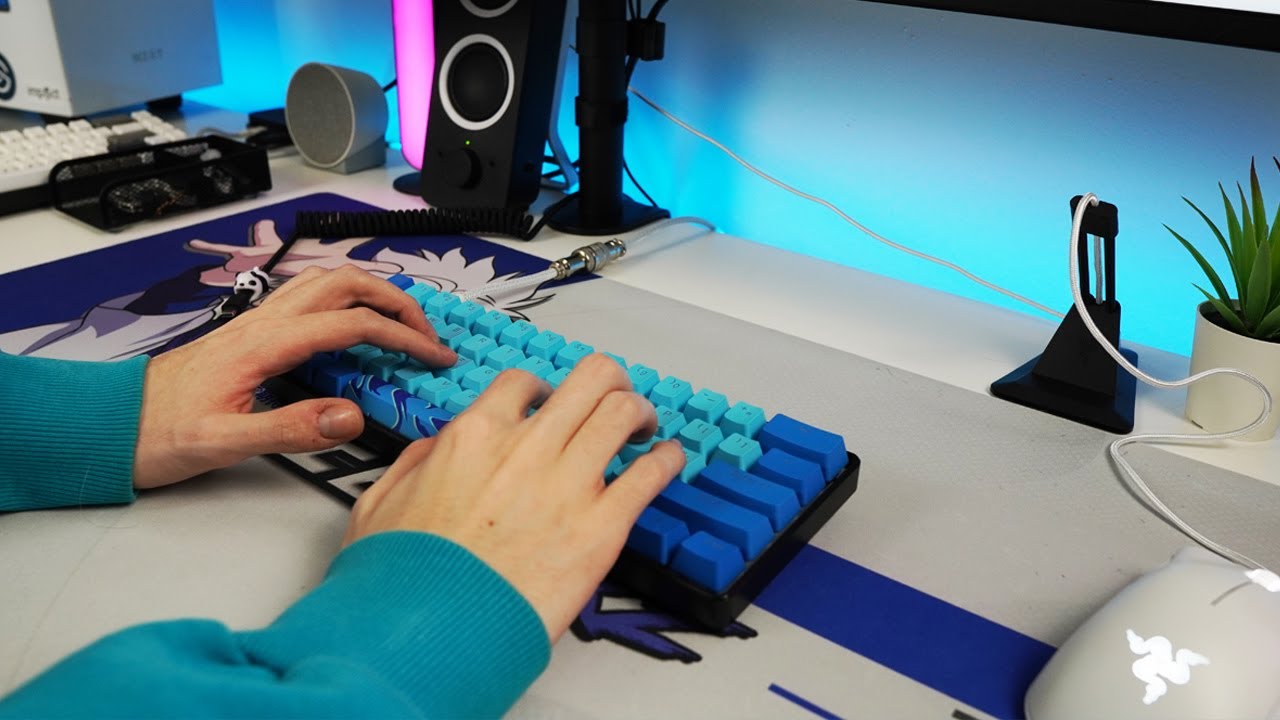 GK61/Asceny One 60% (Lubed Gateron Clear) | ASMR Typing Sound Test ...