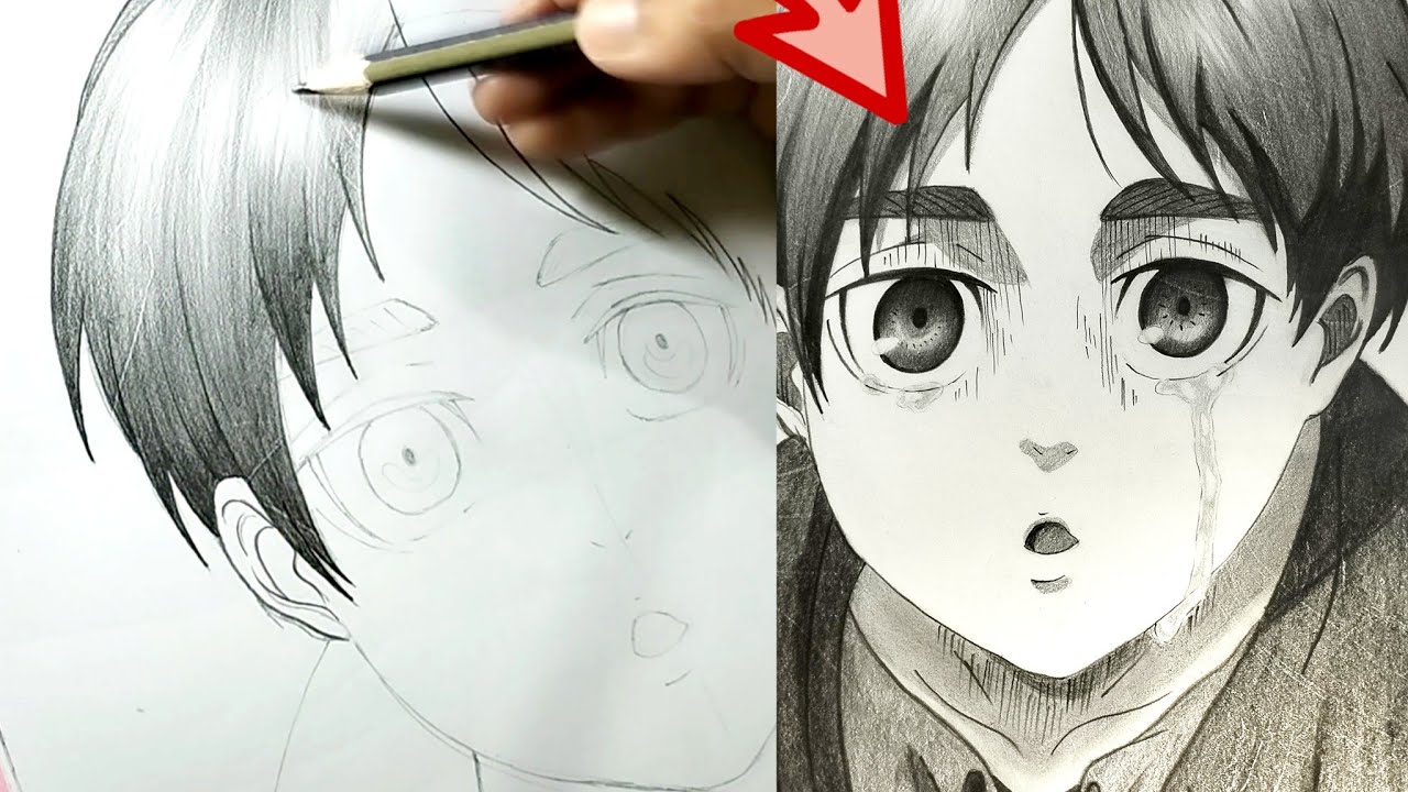 Easy Anime Drawing || Sketch little Eren Yeager with me || #drawing # ...