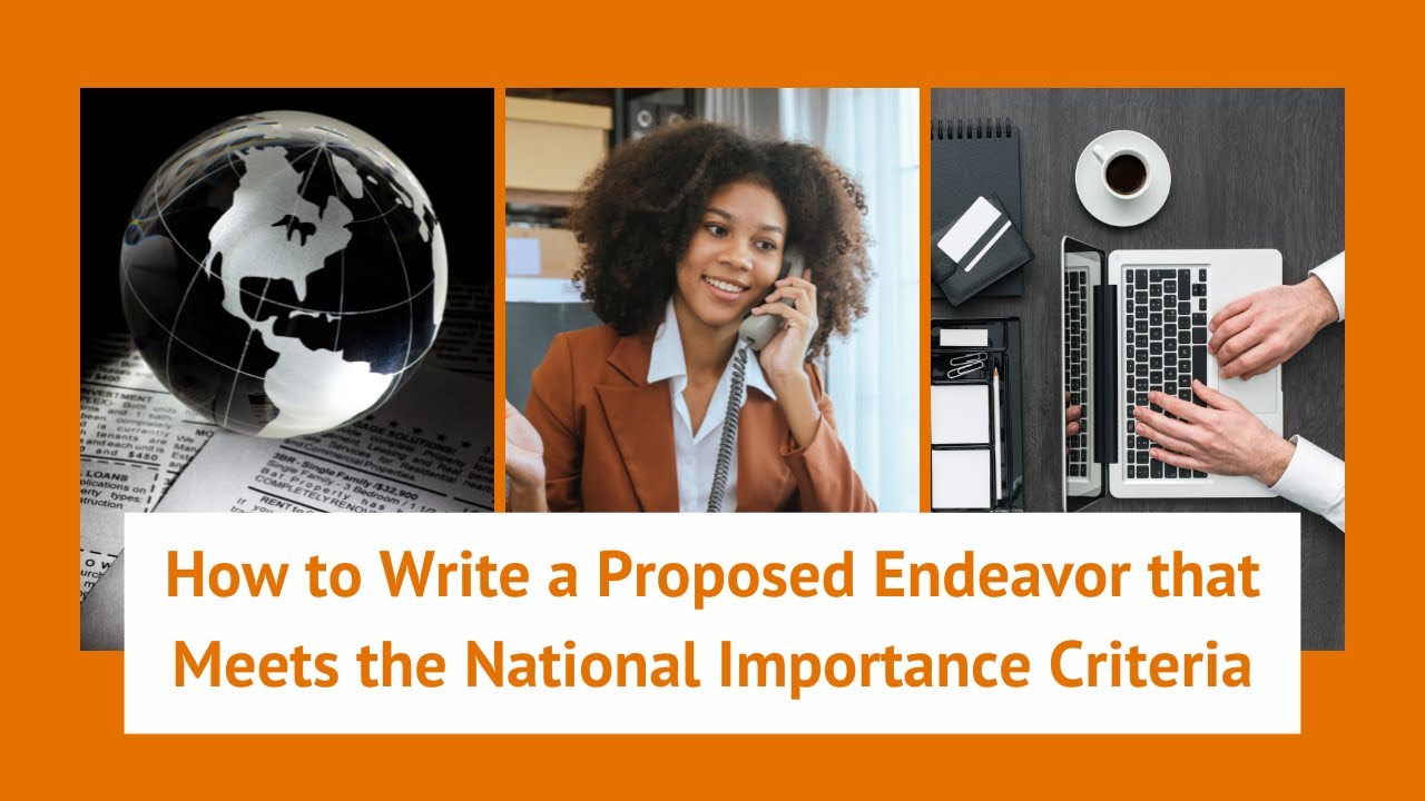 How to Write a Proposed Endeavor that Meets the National Importance ...