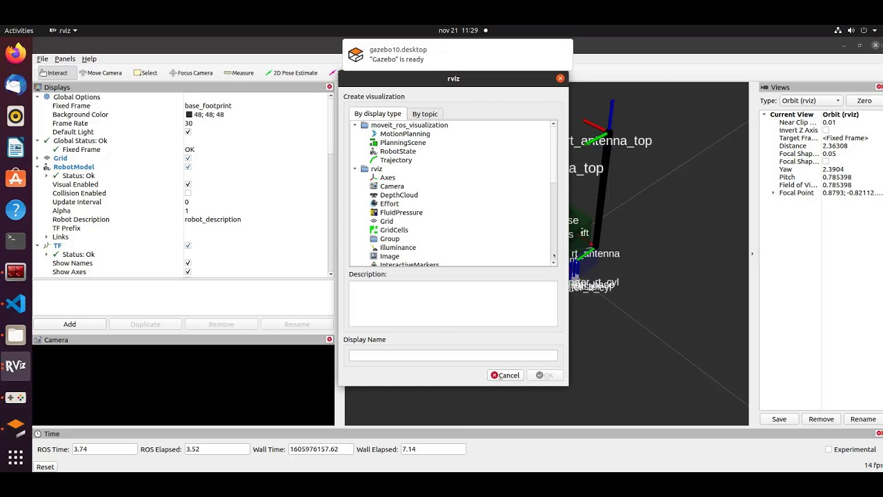 Explaining how i added in Jetbot AI Kit ROS rviz Gazebo the Imu Plugin ...
