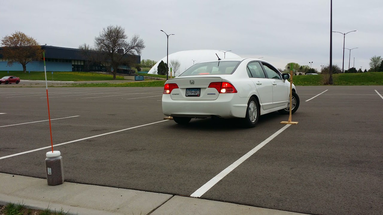 DMV 90 degree backing up - YouTube