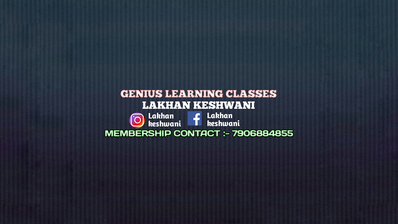 Genius Learning LAKHAN KESWANI Live Stream - YouTube