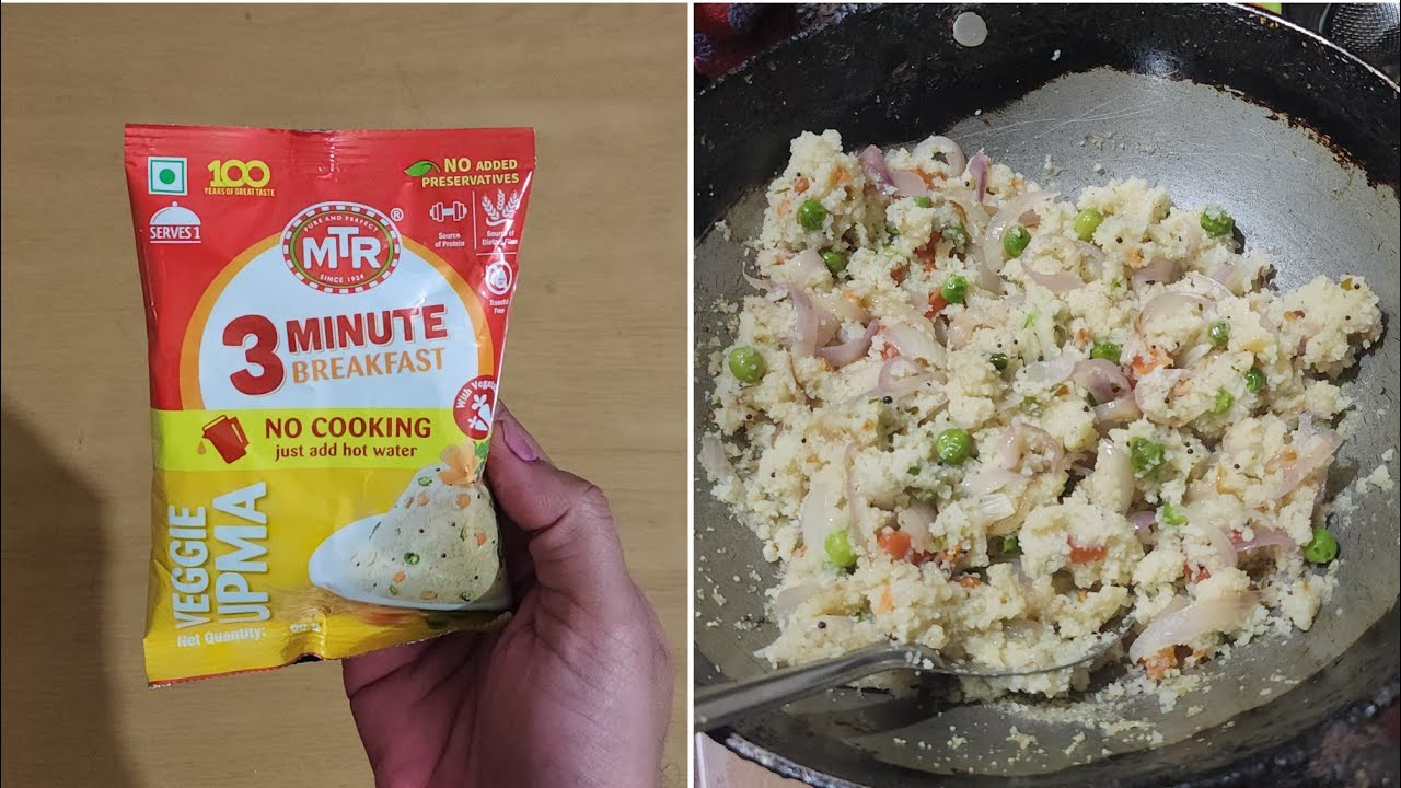 MTR Veggie Upma Review | Quick & Tasty Breakfast in Minutes | MTR ...
