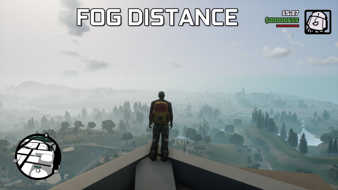 GTA SAN ANDREAS THE DEFINITIVE EDITION - MOD FOG DISTANCE FIX ( Visão ...