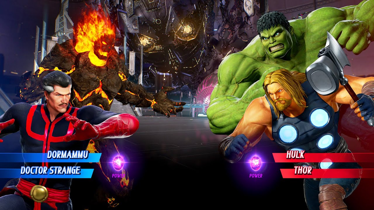 Dormammu & Dr Strange vs Hulk & Thor (Very Hard) - Marvel vs Capcom ...