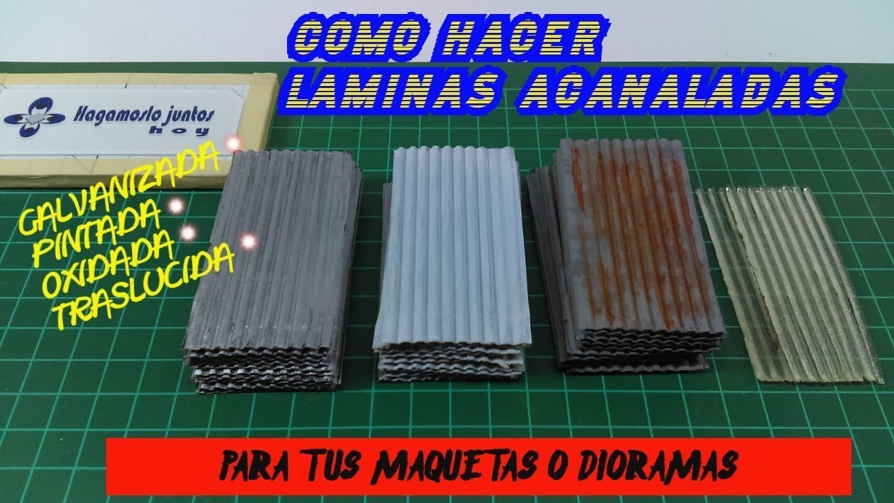 Como hacer LAMINA acanalada para TECHOS/ MAQUETAS, DIORAMAS/ 2021 - YouTube