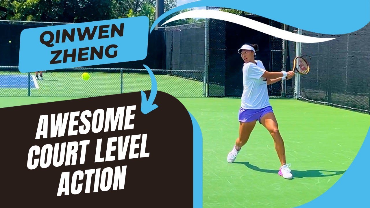 QINWEN ZHENG AWESOME COURT LEVEL ACTION - YouTube