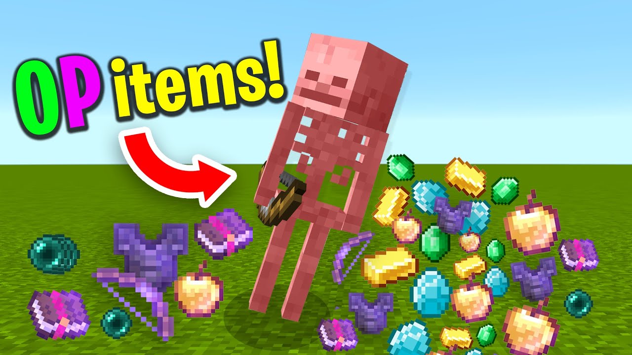 Minecraft, But Skeletons Drop OP Loot Every 10 seconds... - YouTube