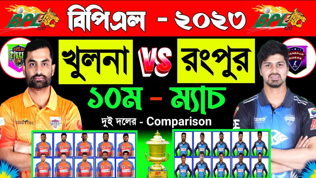 Bpl Next Match | Khulna Tigers Vs Rangpur Riders | Bpl 10th Match ...